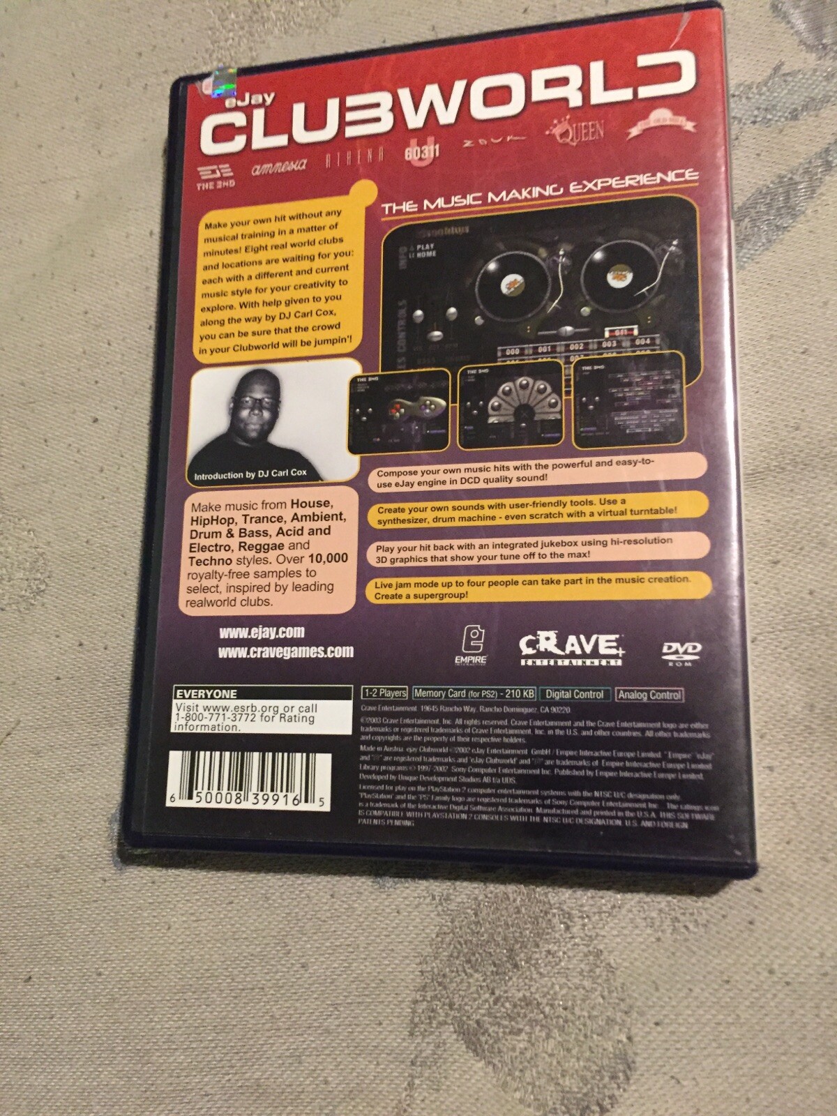 Ejay Clubworld PS2 Crave Entertainment PlayStation 2 Game ! Complete | eBay