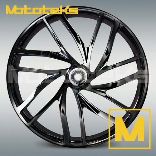 23" 23X3.75 RISE WHEEL BLACK FOR HARLEY TOURING BAGGER MODELS FRONT | eBay