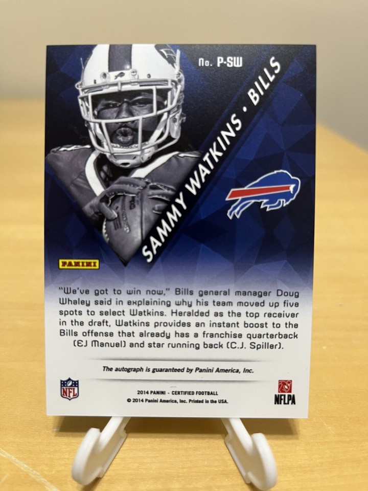 SAMMY WATKINS ROOKIE AUTOGRAPH 2014 PANINI CERTIFIED POTENTIAL MIRROR ...