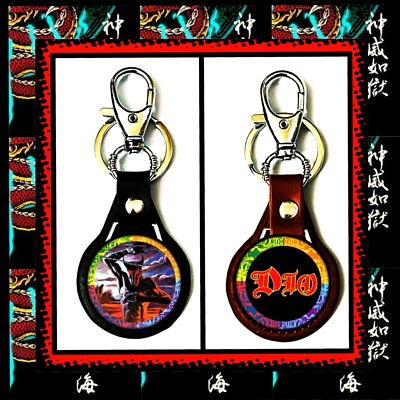 DIO RAINBOW IN THE DARK RONNIE JAMES DIO 🇨🇦TWO LEATHER KEYCHAINS 🇺🇸 | eBay