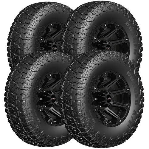 (QTY 4) LT225/75R16 Americus Rugged ATR 115S Load Range E Black Wall ...