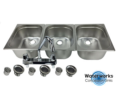 3-Compartment Sinks - 3 Compartment Kitchen Sink