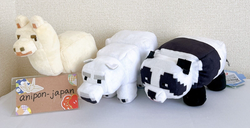 Minecraft Polar bear Llama Panda Plush Doll Toy Stuffed Set of 3 18cm ...