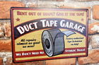 8"x12" Funny Vintage Style "Duct Tape Garage" Advertising Sign. A Great ...