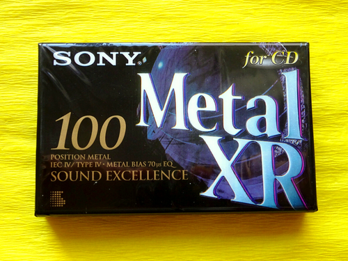 1x Sony Metal-XR 100 Long Play Cassette Tape 1995 + Original Packaging ...