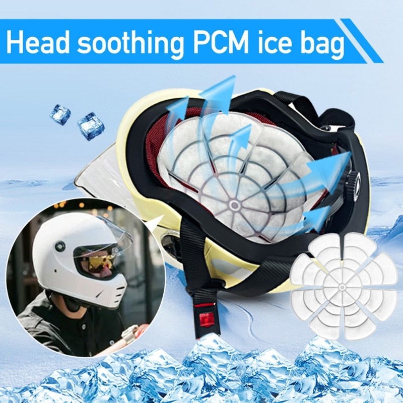 Foldable Ice Cooling Head Pad Safe Headgear for Adults Kids Outdoor ...