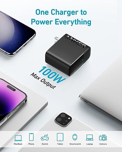 Mac Book Pro Charger, 100W USB C Charger, Anker Compact and Foldable ...