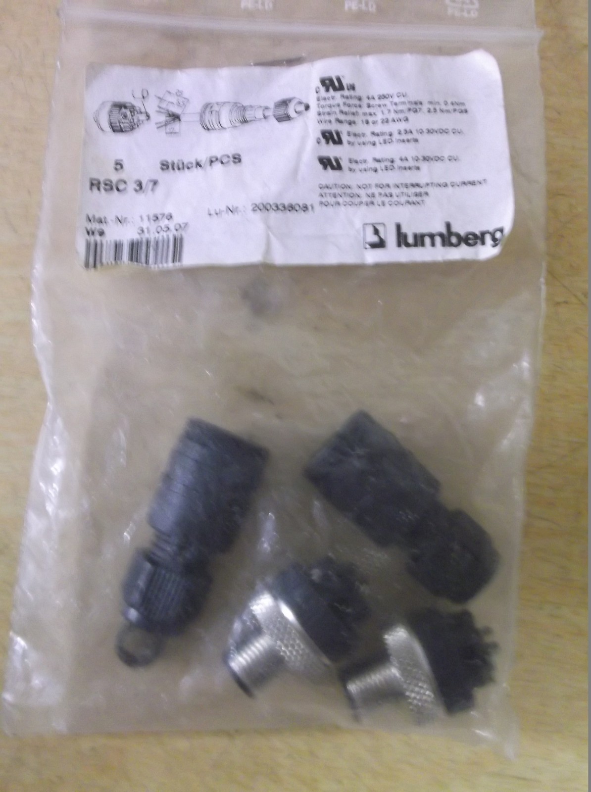 NEW Lumberg RSC 3/7 5-Piece Connector Kit *FREE SHIPPING* | eBay