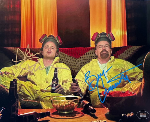 Aaron Paul + Bryan Cranston Signed [BREAKING BAD] 8x10 Authentic ...