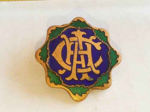 Enamel Monogram Button Hole Backed Badge. Letters CHA | eBay