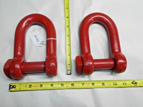 (2) Clevis Shackles, 1" Diameter Pins, Rigging, Towing Clevis Shackles ...