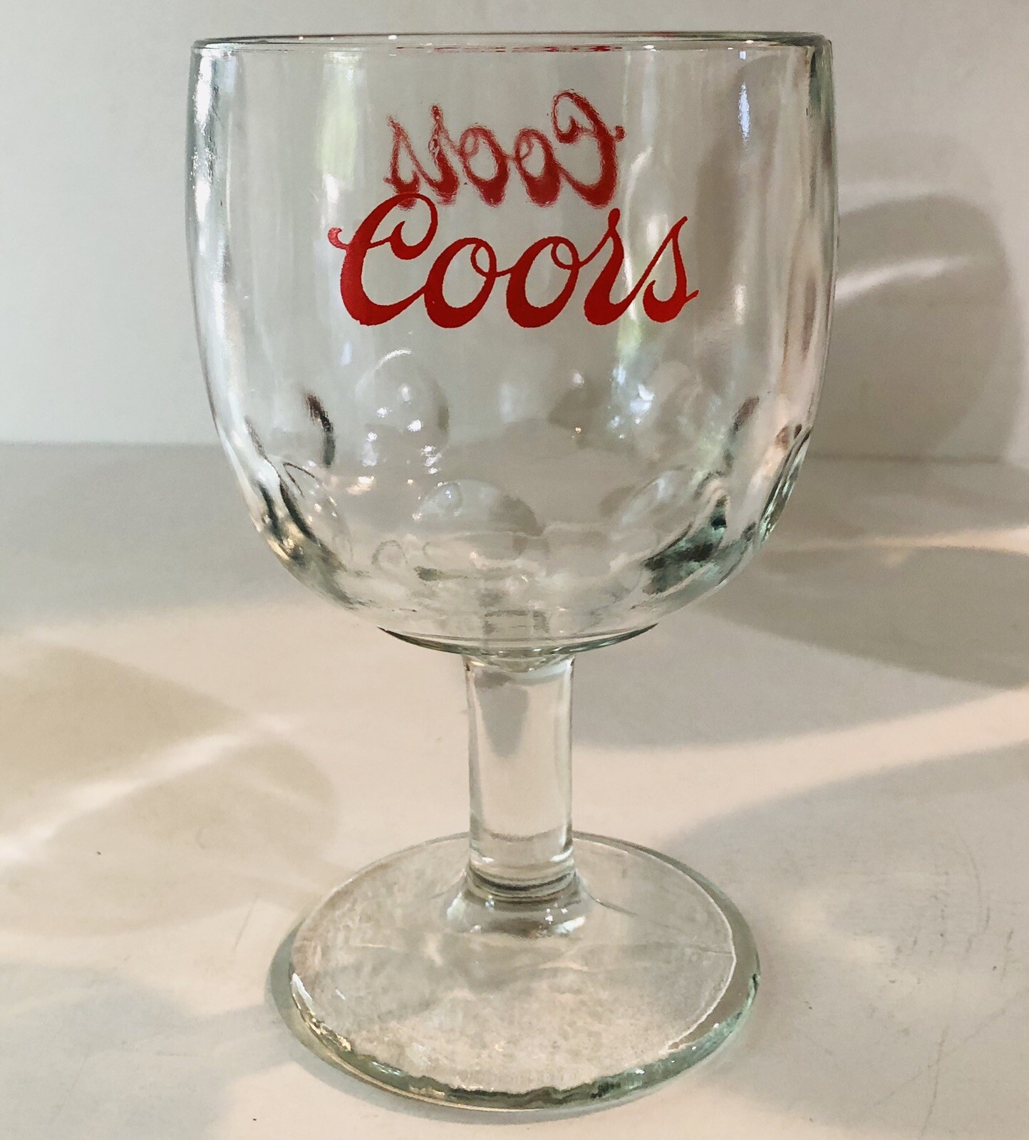 Set Of Four (4) Vintage COORS Heavy Stemmed Glass Beer Goblets - 16 Oz ...
