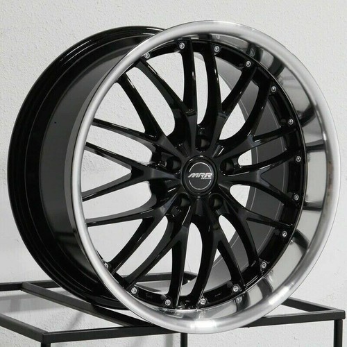 19x8.5 19x9.5 5x112 MRR GT1 gloss black polish lip wheels CLEARANCE ...