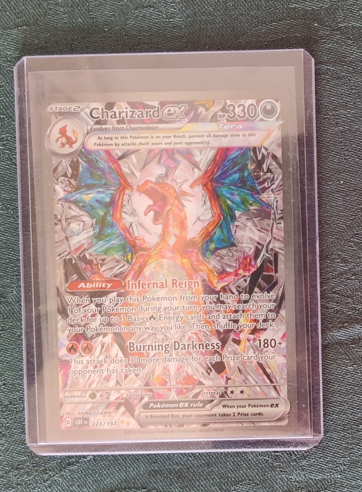 Charizard EX 223/197 Obsidian Flames Secret Art Rare NM-MINT In Hand | eBay
