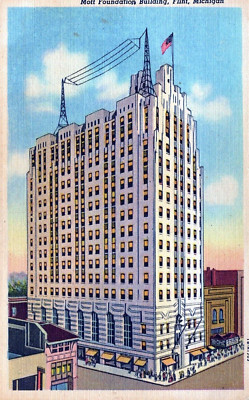 Flint Michigan Mott Foundation Building Postcard | eBay