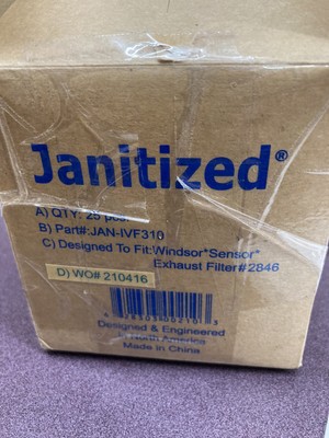 (x25) Janitized, fits: Windsor Sensor Exhaust Filter #2846, Part #JAN ...
