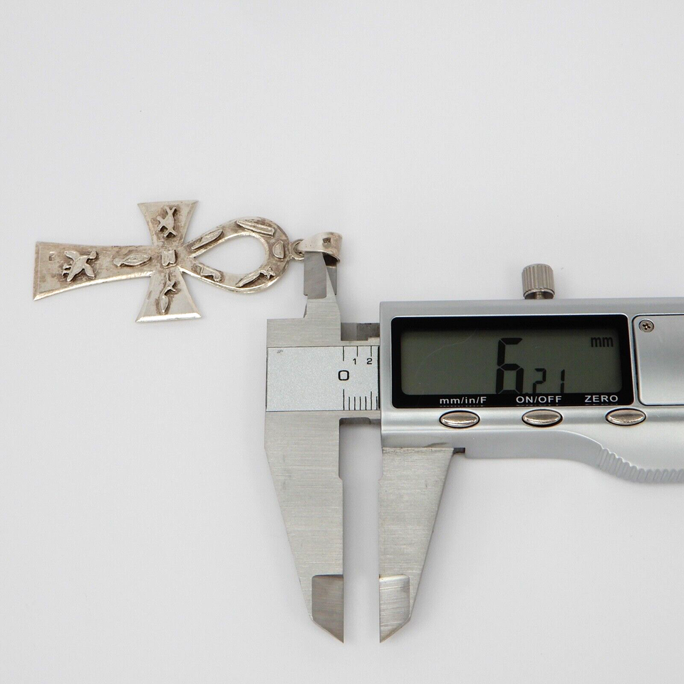 Vintage 925 Sterling Silver Egyptian Ankh Cross Key of Life Amulet ...