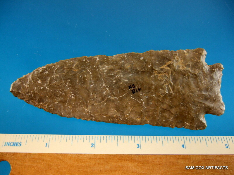 Large Super Fine Authentic Kansas Kirk Corner Notched Point Indian ...