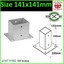 Heavy Duty Galvanised Bolt Down SQUARE POST Fence Foot Base Support 51 ...