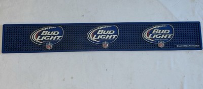 Bud Light NFL Football Beer Rubber Bar Spill Mat for tap Kegerator 23.5 ...