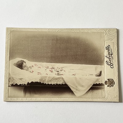 Antique Cabinet Card Photograph Post Mortem Beautiful Young Woman ...
