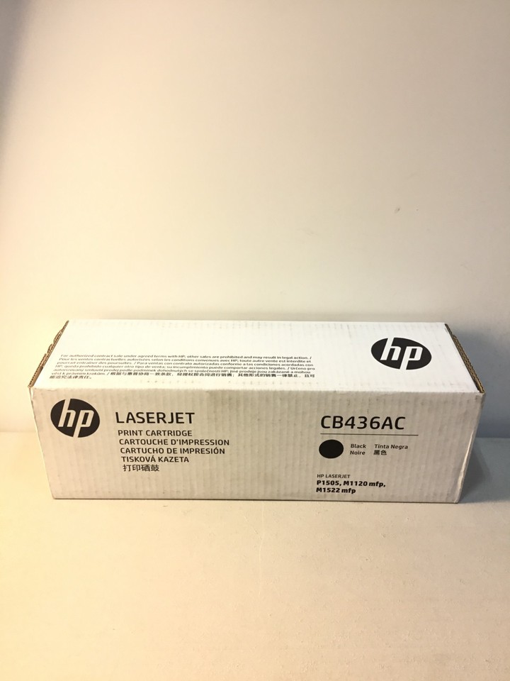 NEW GENUINE HP CB436AC LASERJET BLACK TONER CARTRIDGE M1120,P1505,M1522 ...