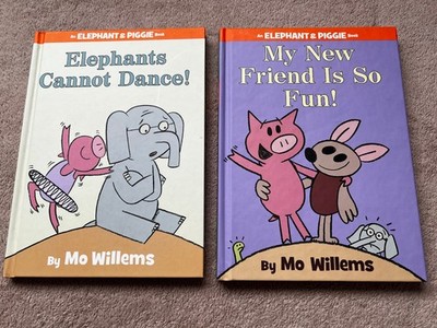Lot of 2 An Elephant and Piggie Books Elephants Cannot Dance & My New ...