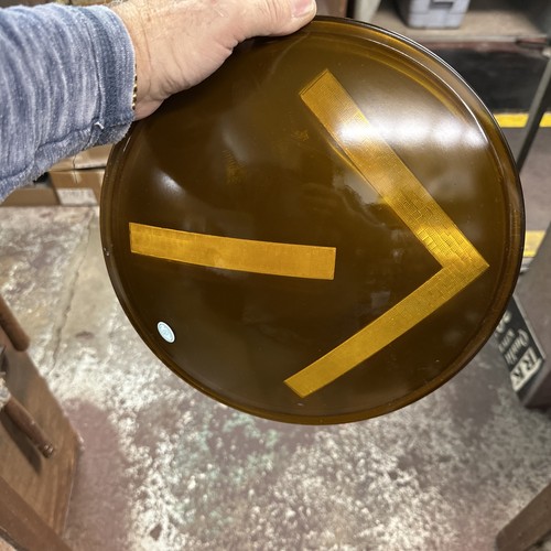 12" KOPP AMBER WITH ARROW TRAFFIC LIGHT LENS NEW | eBay
