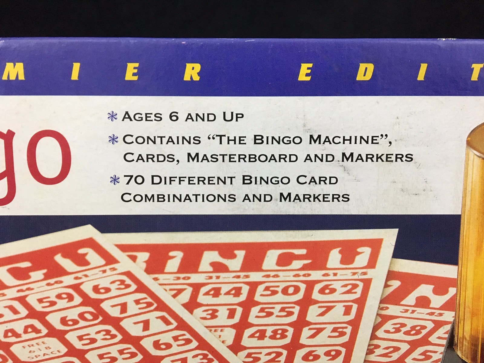 Bingo Game by Cardinal 1997 Age 6 MISSING B2 and G53 Premier Edition ...