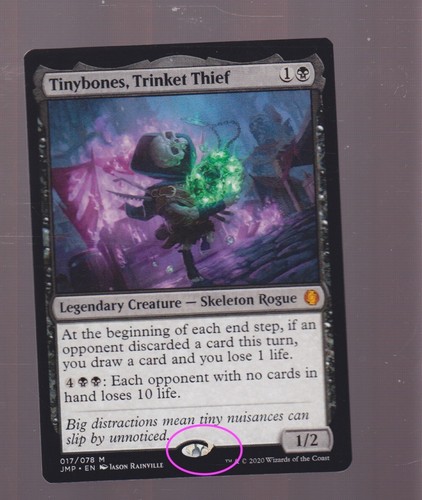 mtg Magic 1x Tinybones, Trinket Thief Jumpstart MISPRINT DOUBLE HOLO ERROR | eBay