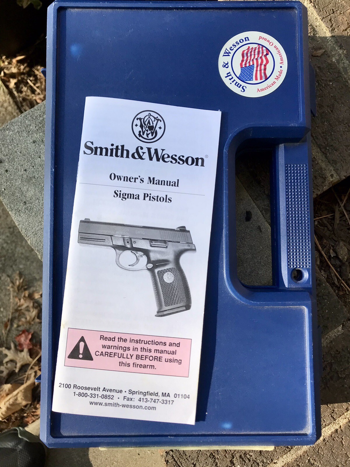 Factory Smith & Wesson Sigma Pistol 40ve Box Case Owners Manual | eBay