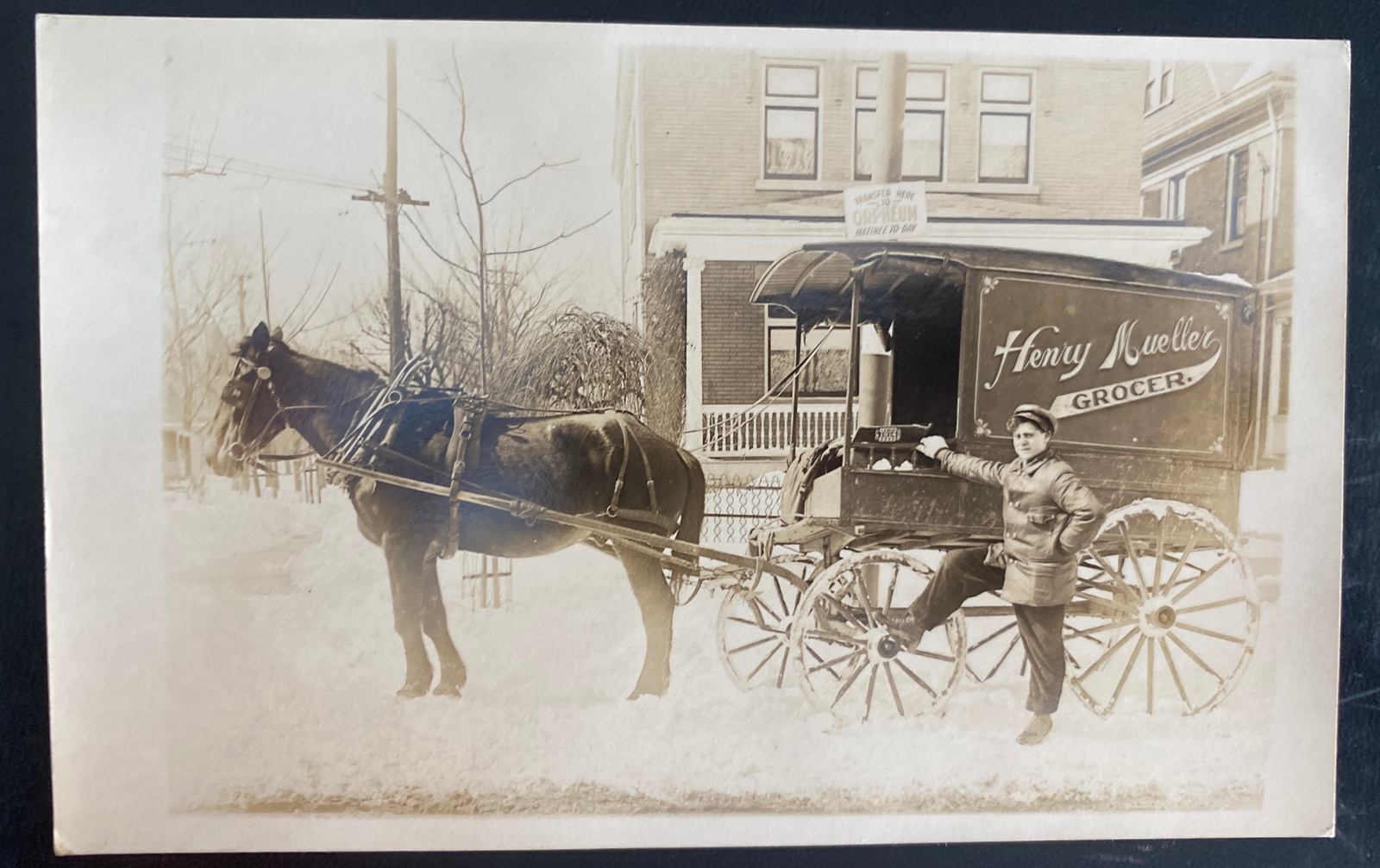 Mint USA Real Picture Postcard RPPC Cincinnati OH Henry muller grocery ...