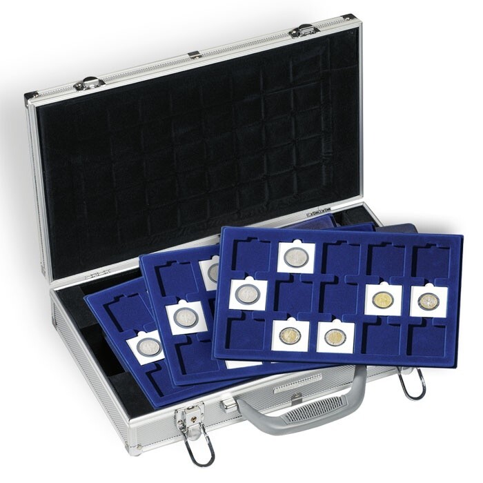 Aluminum Coin Suitcase Safe Travel Lockable Silver Storage Case + 6 ...