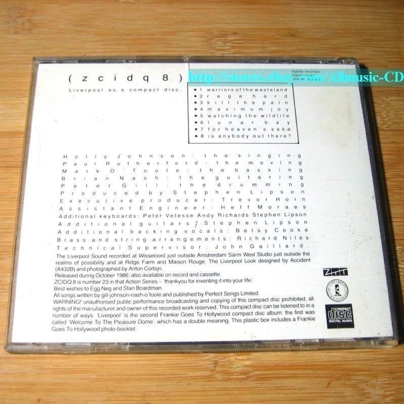 Frankie Goes To Hollywood - Liverpool 1986 CD RARE Original Version *28 ...