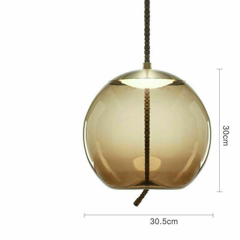 Modern Glass Ball Led Pendant Light Chandelier Ceiling Lamp Fixture ...