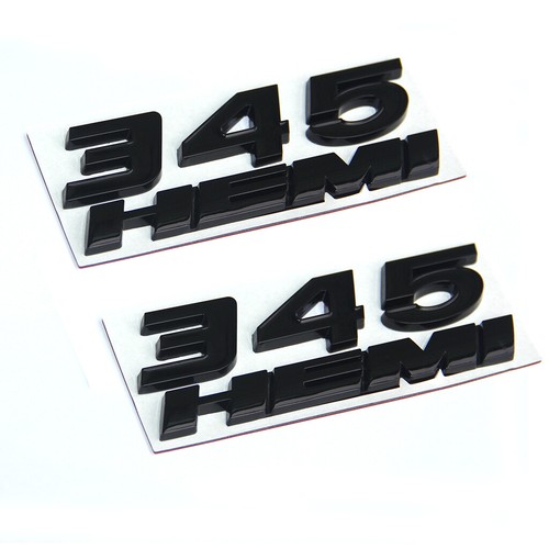 2x OEM Black 345 Emblem 345 Side Badge for 345 Genuine Parts | eBay