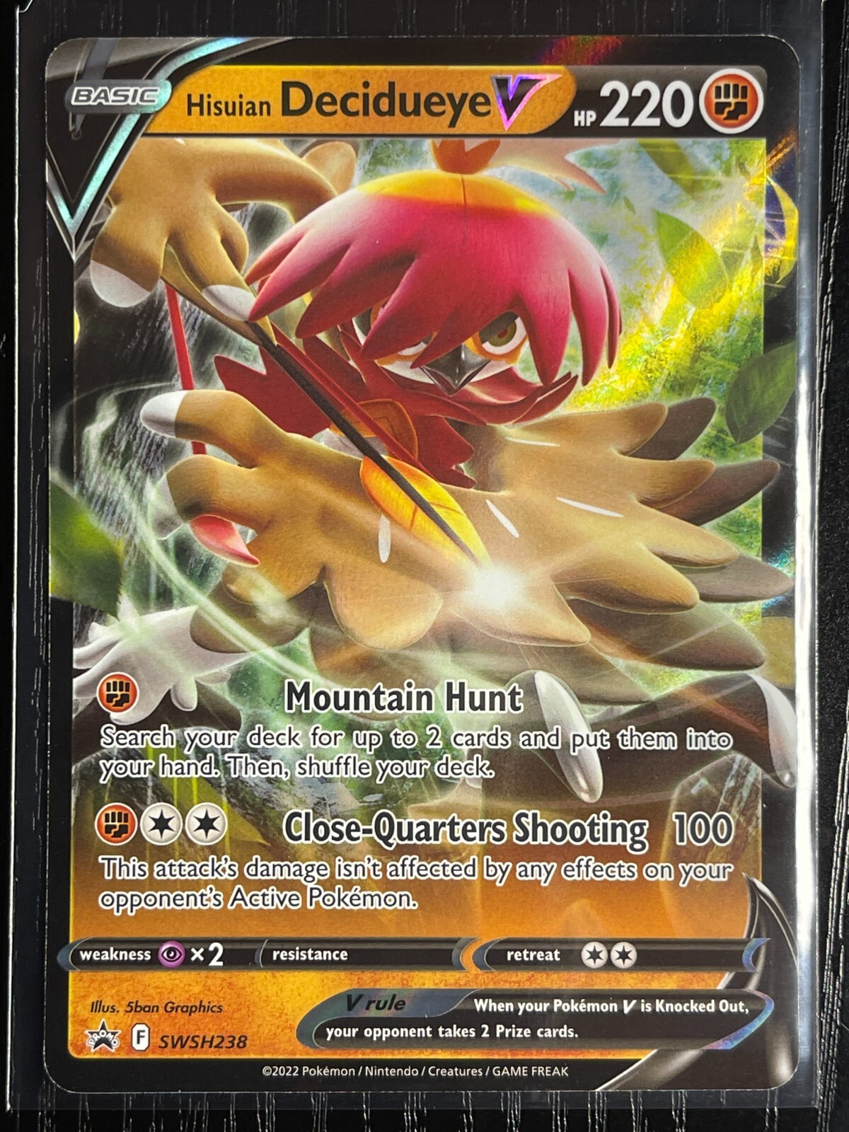 Hisuian Decidueye V SWSH238 (Black Star Promo) Near Mint Pokemon TCG | eBay
