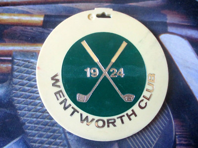 vtg - PGA Golf Bag Tag - WENTWORTH GOLF CLUB gc - Member Tag - Surrey ...