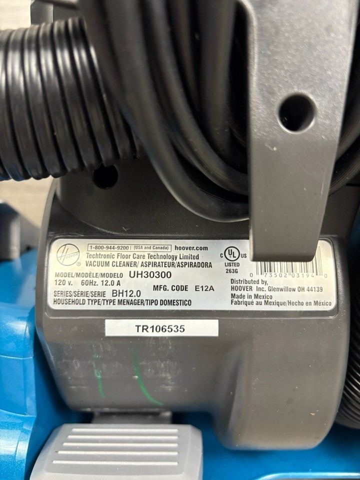 Hoover UH30300 UH30600 WindTunnel MAX Bagged Upright Vacuum Cleaner ...