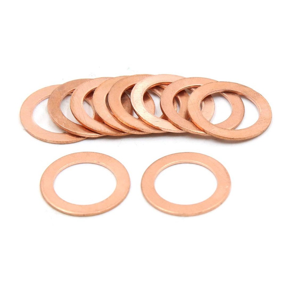 16mm Inner Dia Copper Crush Flat Washers Car Engine Sealing Gaskets ...