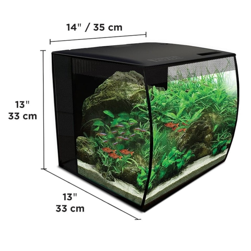Fluval Flex LED Aquarium Nano Fish Tank 34L Black/White (34 Litre) | eBay UK