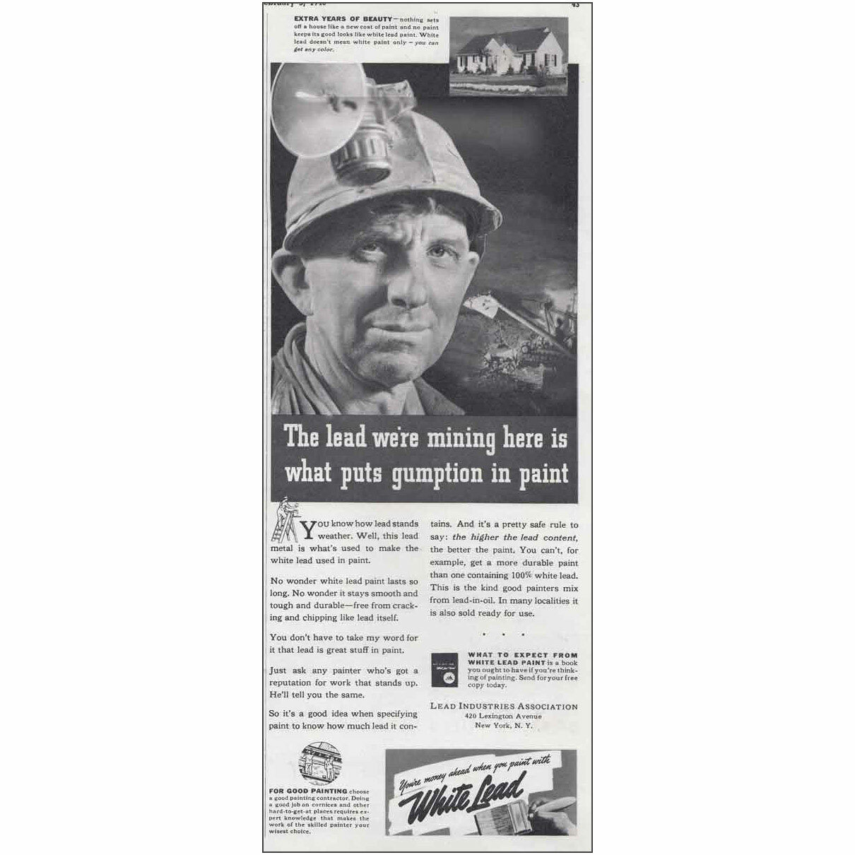 1940 Lead Industries: Gumption in Paint Vintage Print Ad | eBay