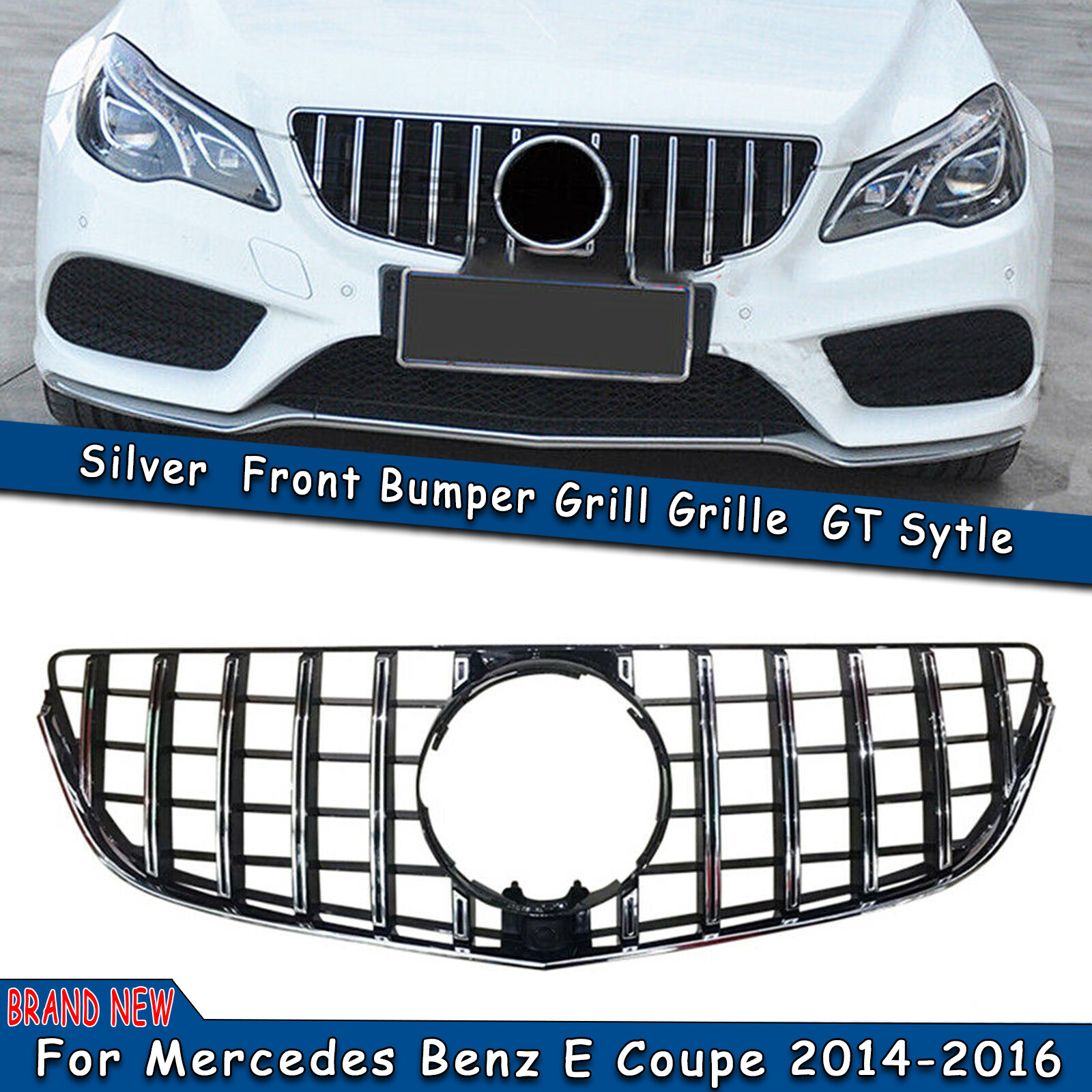 C207 GT GTR Vertical Grille For Mercedes Benz E Coupe C207 2014-2017 ...