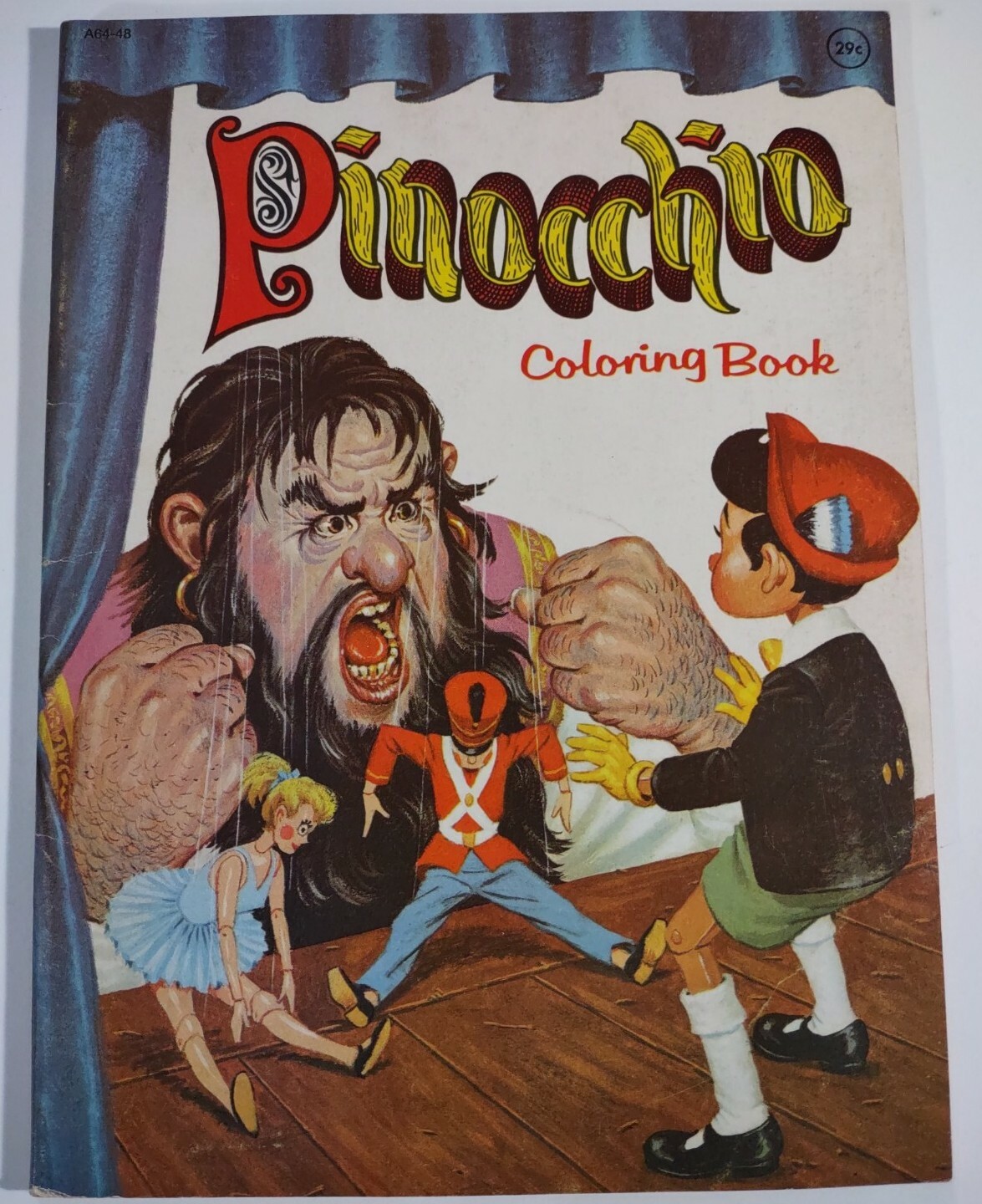 1975 PINOCCHIO Playmore Coloring Book UNCOLORED 40 pages | eBay