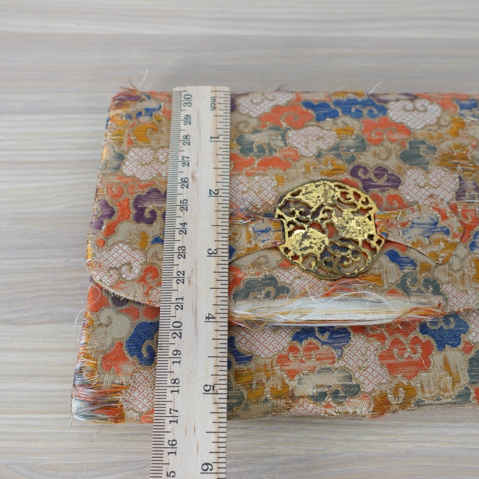 VINTAGE Ancient Purse Fabric Silk Brocade Japanese Antique Clutch ...