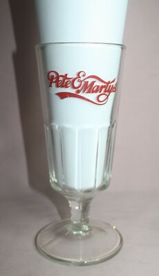 VINTAGE COLLECTIBLE PETE & MARTYS RESTAURANT DRINKING GLASS TORONTO RED ...