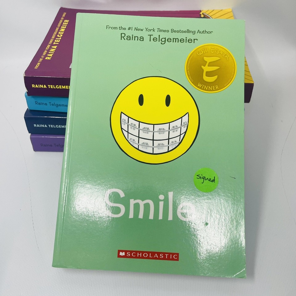 Lot of 5 Raina Telgemeier Books Smile (SIGNED) Drama Sisters Ghosts Guts | eBay