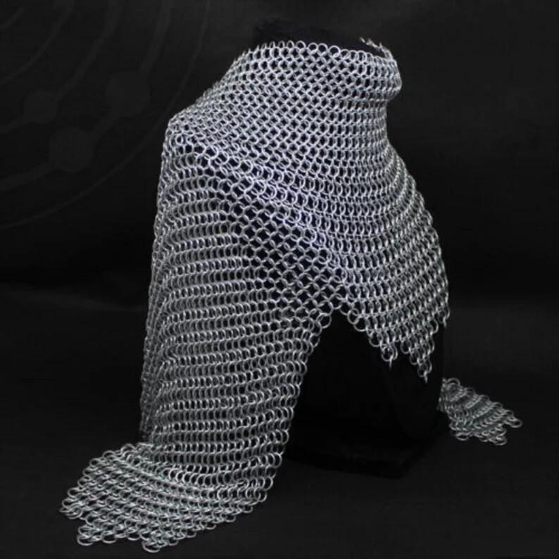 Chainmail Collar 10mm Woman Knight Armor in Aluminium Anodized Bright ...