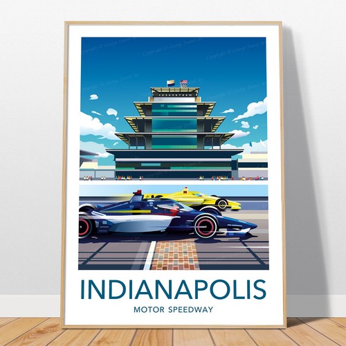 Indianapolis Motor Speedway Poster, Indy 500 Print | eBay