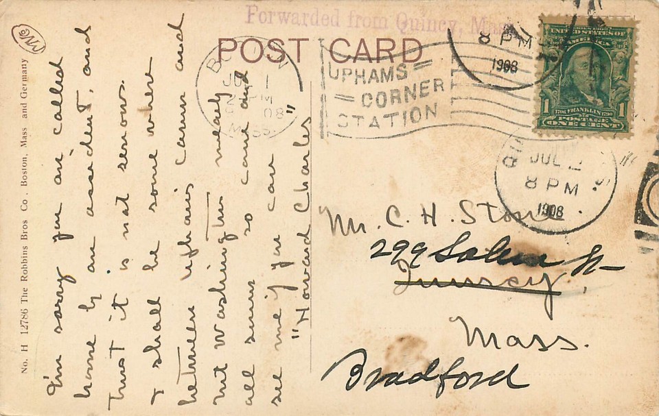 EATON SQUARE STREET SCENE, DORCHESTER, MA, VINTAGE POSTCARD (T1235) | eBay